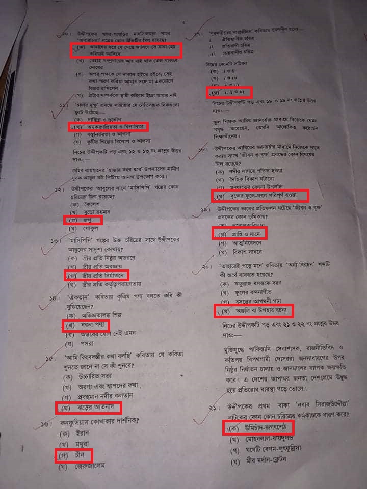 HSC Bangla 1st Paper Question & Solution 2019 Admissionwar.com