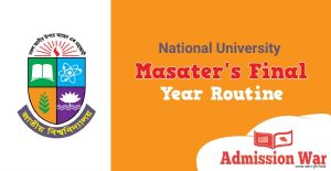 NU Masters Final Year Routine 2024 PDF । (MA,MSS,MBA & MSC & MF)