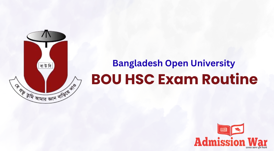 BOU HSC Routine 2025 PDF Download Admissionwar.com